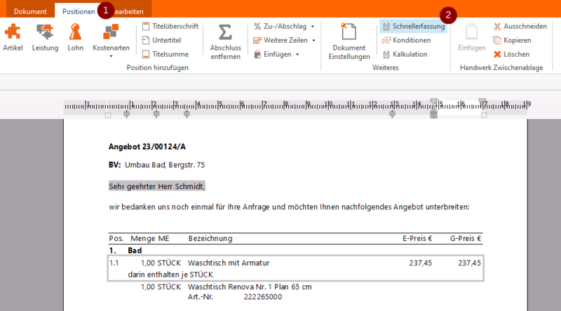 Fünf Tricks zum Arbeiten mit Leistungspositionen | blue:solution software GmbH